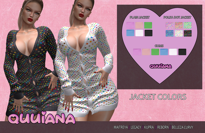 Second Life Marketplace Jacket Colors